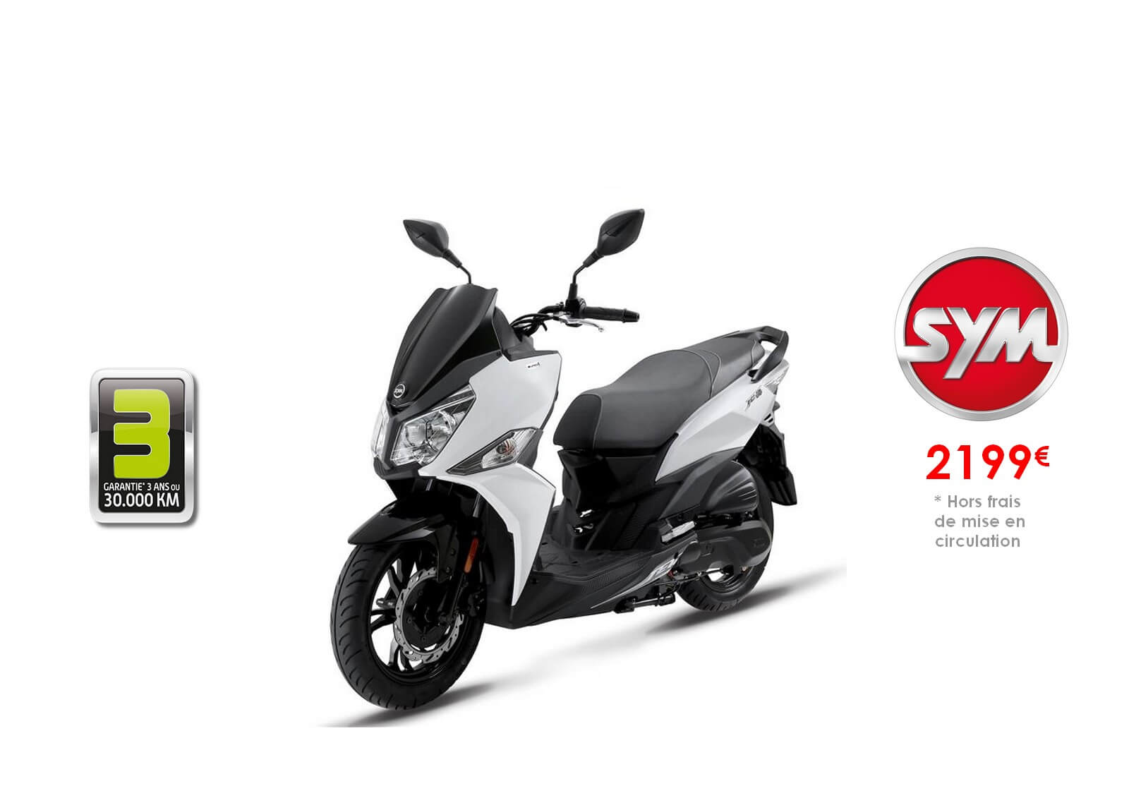 Scooter neuf SYM Jet14 50cc à Nice chez votre concessionnaire officiel
